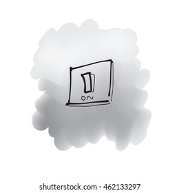 Electric Switch Cartoon Drawing Icon Stock Vector (Royalty Free ...