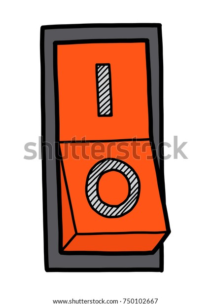 electric switch / cartoon vector and illustration, hand drawn style ...