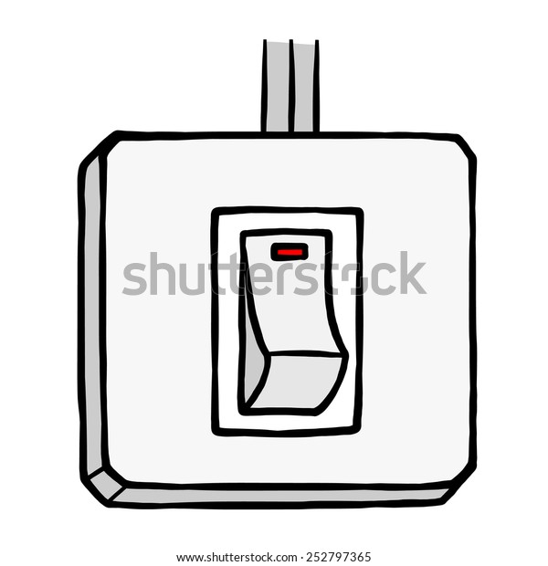 Electric Switch On Cartoon Vector Illustration Stock Vector (Royalty ...