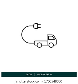 Electric Truck Icon Design Element Vector Stock Vector (Royalty Free ...