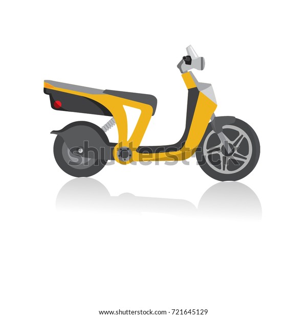 Electric Two Wheel Scooter Vector Illustration Stock Vector (Royalty ...