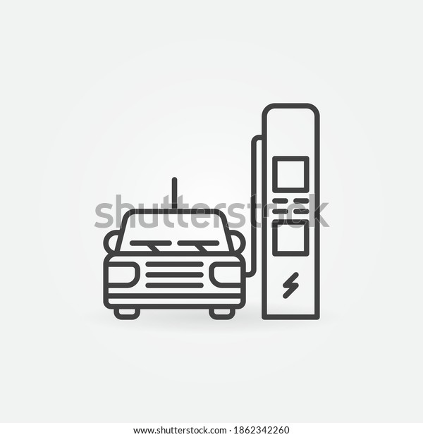 Electric Vehicle Ev Charging Vector Concept Stock Vector (Royalty Free ...