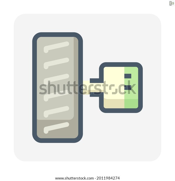 Electric Vehicle Ev Part Vector Icon Stock Vector (Royalty Free ...