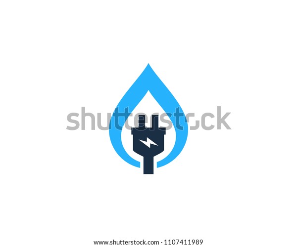 Electric Water Icon Logo Design Element Stock Vector (Royalty Free ...