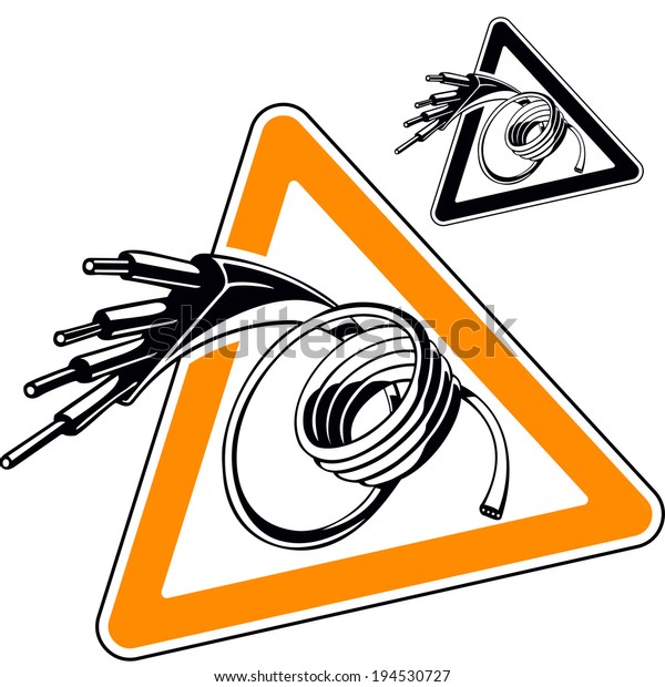 Electric Wire Sign Symbol Cable Vector Stock Vector (Royalty Free ...