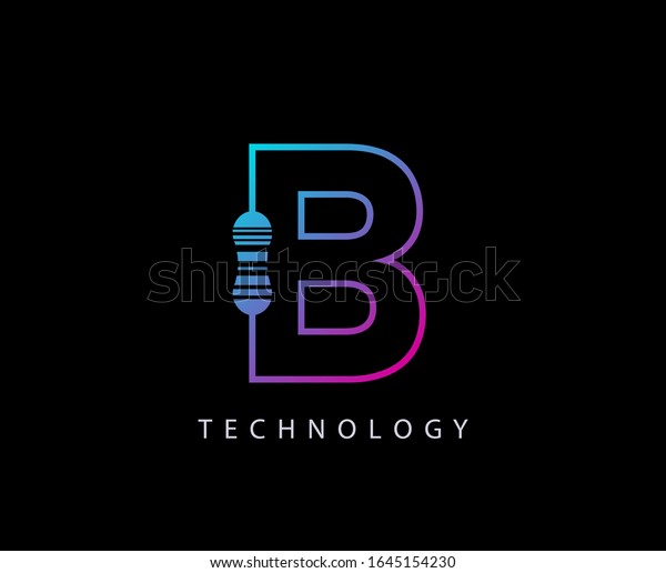 Electrical B Letter Logo Icon Design Stock Vector (Royalty Free ...