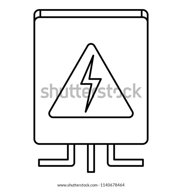 Electrical Box Icon Outline Illustration Electrical Stock Vector ...