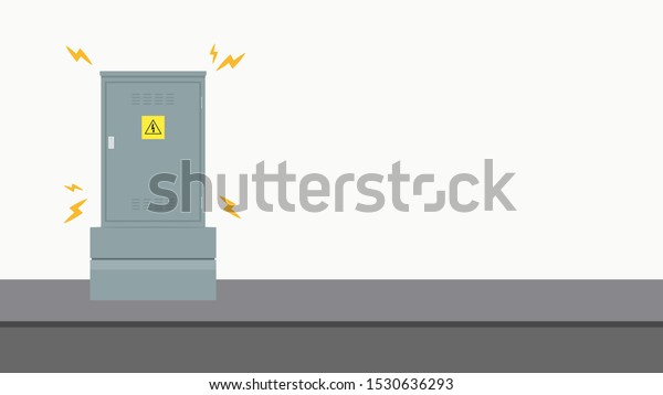 Electrical Cabinet Cartoon Vector Free Space Stock Vector (Royalty Free ...