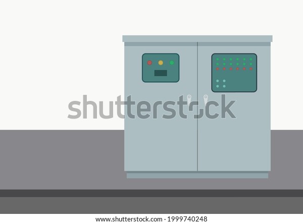 Electrical Cabinet Cartoon Vector Free Space Stock Vector (Royalty Free ...