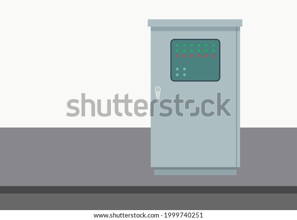 Electrical Cabinet Cartoon Vector Free Space Stock Vector (Royalty Free ...