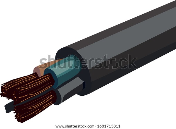 Electrical Cable Realistic Vector Illustration Isolated Stock Vector ...
