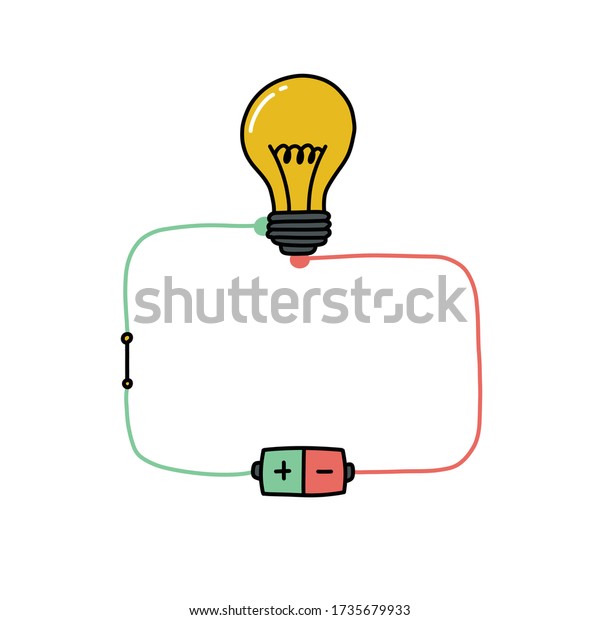 Electrical Circuit Lamp Doodle Icon Vector Stock Vector (Royalty Free ...
