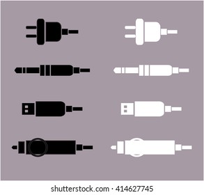 Usb type port plug in realista: vector de stock (libre de regalías ...