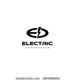 Electrical Contractor Logo Design E Letter Stock Vector (Royalty Free ...