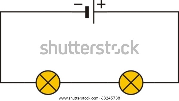 Electrical Diagram Series Connection Stock Vector (Royalty Free) 68245738