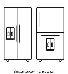 343 Double door fridge vector Images, Stock Photos & Vectors | Shutterstock