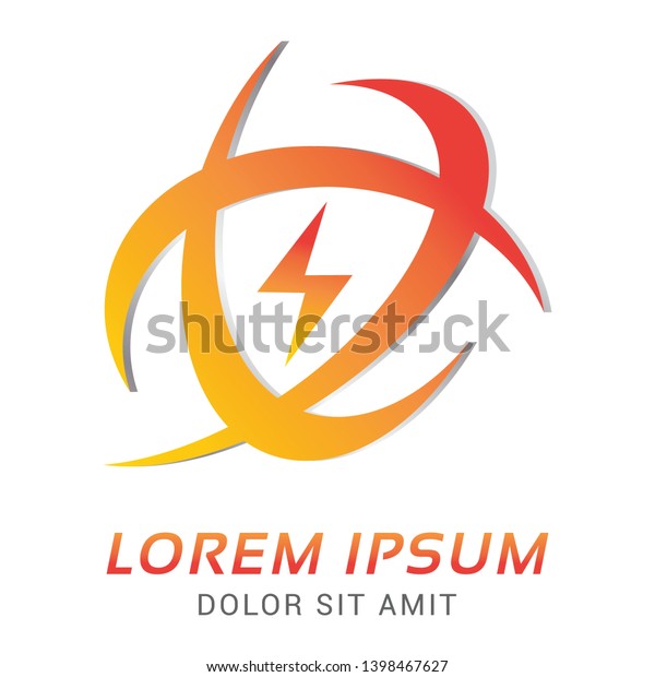 Electrical Energy Logo Concept On Gradient Stock Vector (Royalty Free ...