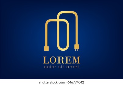 Electrical Extension Cord Logo Stock Vector (Royalty Free) 646774042 ...
