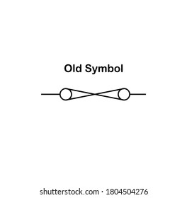 Electrical Fuse Old Symbol Vector Illustration Stock Vector (Royalty ...