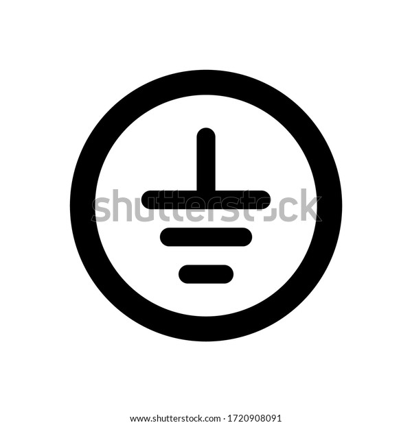Electrical Grounding Icon Earth Ground Symbol: стоковая векторная ...