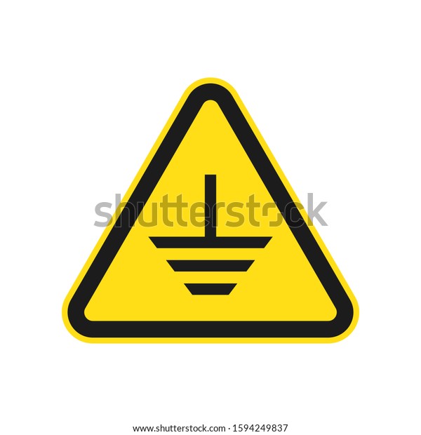 Electrical Grounding Symbol Vector Grounding Icon: เวกเตอร์สต็อก (ปลอด ...