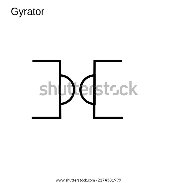 Electrical Gyrator Symbols Electrical Gyrator: เวกเตอร์สต็อก (ปลอดค่า ...