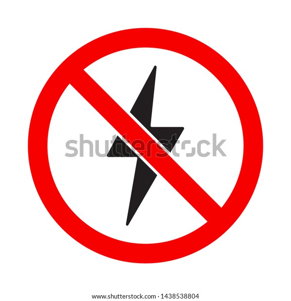 Electrical Hazard Sign Lightning Thunder Icon Stock Vector (Royalty ...