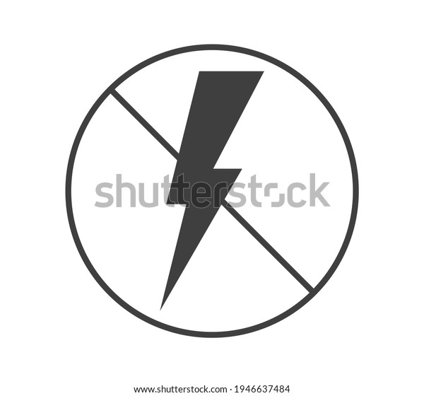 Electrical Hazard Sign No Lightning Thunder Stock Vector (Royalty Free ...