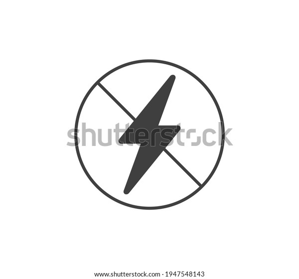 Electrical Hazard Sign No Lightning Thunder Stock Vector (Royalty Free ...