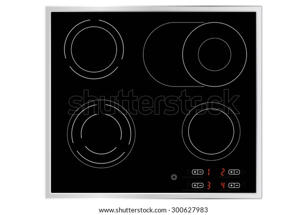 Electrical Hob Household Appliances Vector Isolated Stock Vector ...