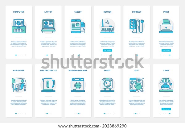 Electrical Home Appliances Vector Illustration Ux Stock Vector (Royalty ...
