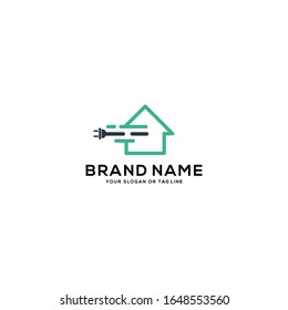 Electrical Home Logo Design Vector Template Stock Vector (Royalty Free ...