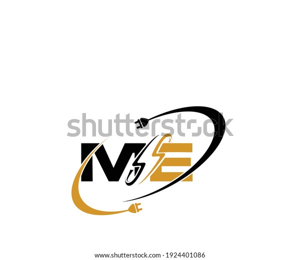 Electrical Letter M E Icon Logo Stock Vector (Royalty Free) 1924401086 ...