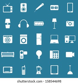 Electrical Machine Icons On Blue Background: vector de stock (libre de ...