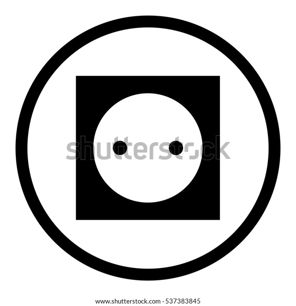 Electrical Outlet Icon Circle On White Stock Vector (Royalty Free ...