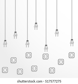 Electrical Plugs Electrical Outlets Vector Illustration Stock Vector ...