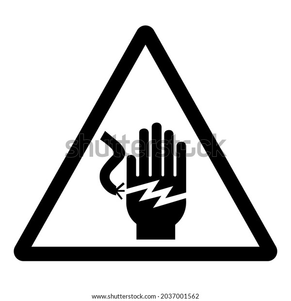 Electrical Shock Electrocution Symbol Sign Vector Stock Vector (Royalty ...