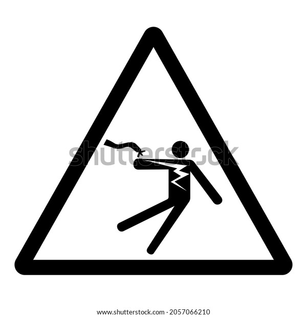 Electrical Shock Electrocution Symbol Sign Vector Stock Vector (Royalty ...
