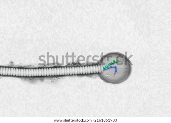 Electrical Wire Corrugated Pipe Hole Socket: เวกเตอร์สต็อก (ปลอดค่า ...