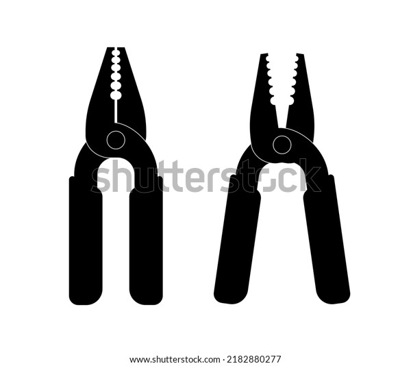 Electrical Wire Stripping Silhouette Black Color Stock Vector (Royalty ...