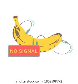 Electrical Wires Connected Banana No Signal Stock Vector (Royalty Free ...