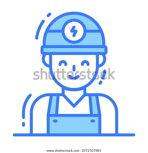 Electrician Icon Single Avatar Vector Illustration Stock Vector ...