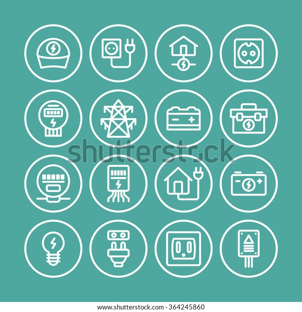Electrician Pictogram Stock Vector (Royalty Free) 364245860 | Shutterstock