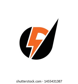 Letter F Lightning Logo Icon Design Stock Vector (Royalty Free) 208750204