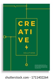 Electricity Cover Abstract Technology Circuit Board Stock Vector ...
