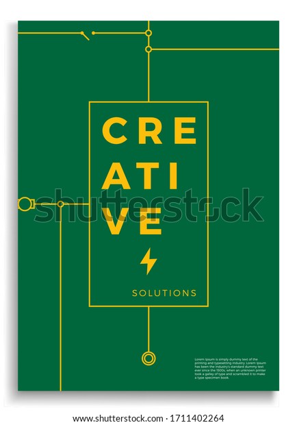 Electricity Cover Abstract Technology Circuit Board Stock Vector ...