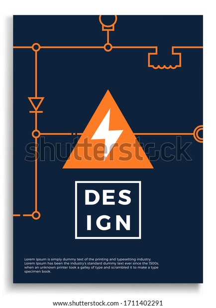 Electricity Cover Abstract Technology Circuit Board Stock Vector ...