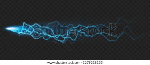 Electricity Discharge Isolated On Transparent Design Stock Vector ...