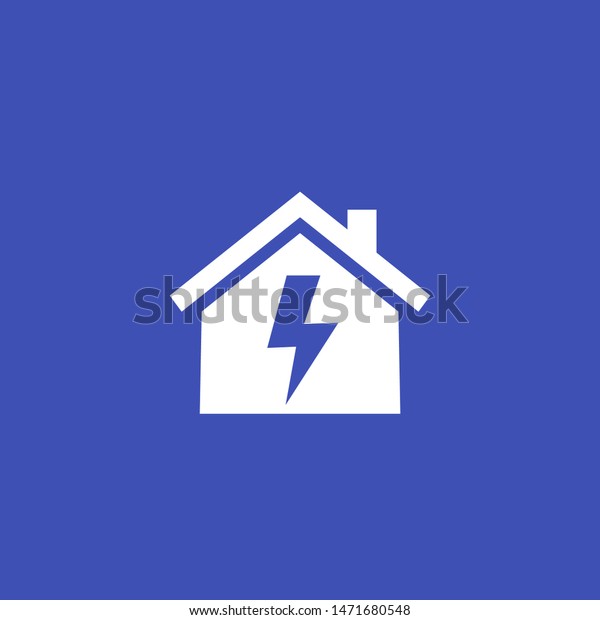 Electricity House Vector Icon Stock Vector (Royalty Free) 1471680548 ...