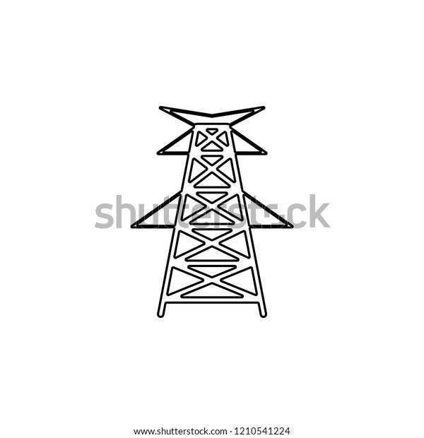 Electricity Icon Simple Outline Vector Energy Stock Vector (Royalty ...